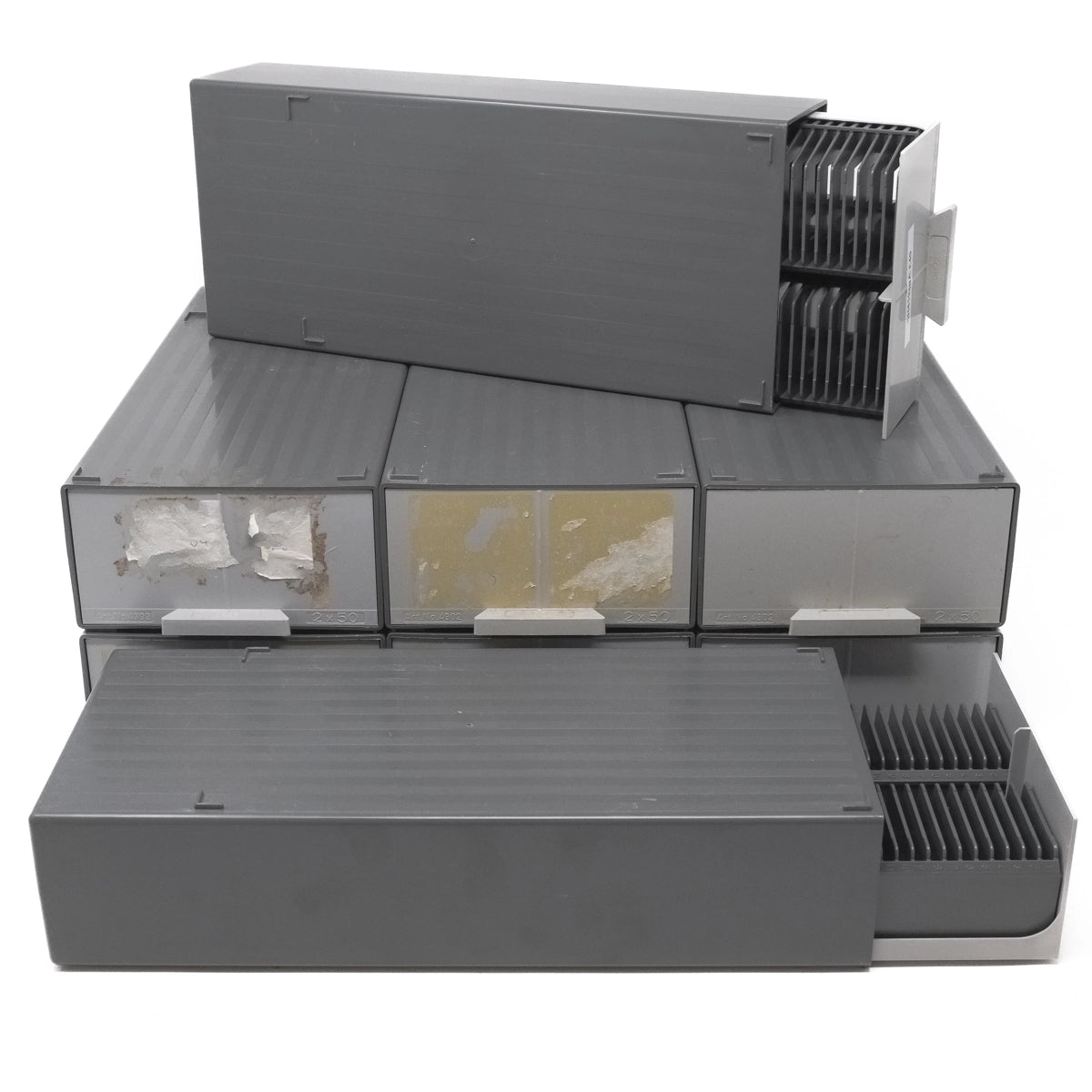 8 of Gepe 2X50 35mm Slide storage boxes (Stackable) Holds 800 slides